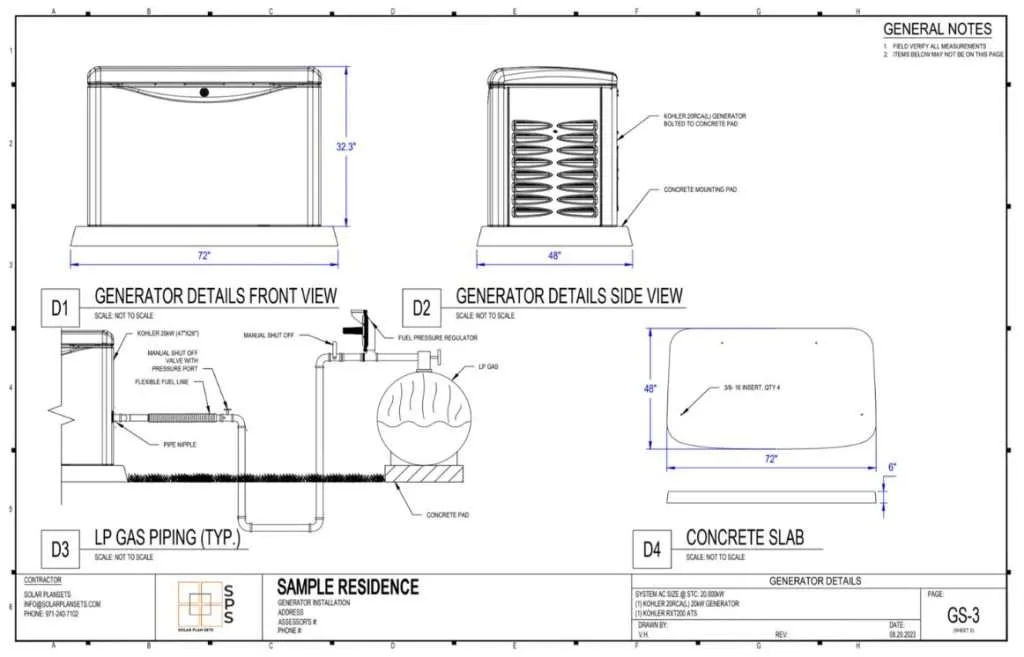 Accurate Residential Generator Plan Sets Starting At $299